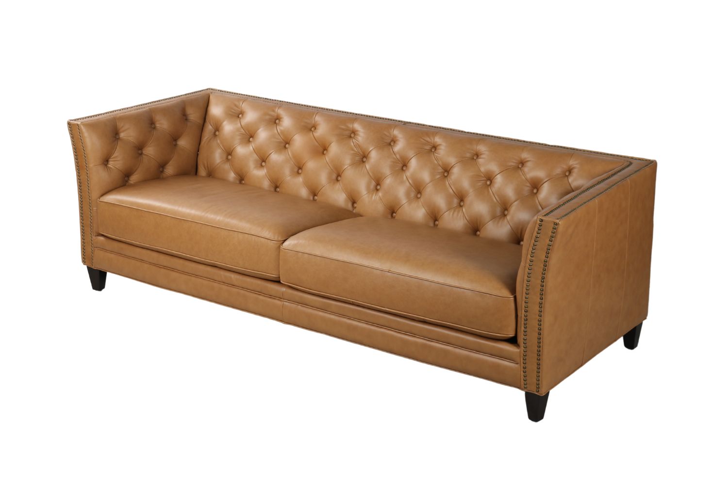 VICTOR 1 & 4 Seater Tuxedo Style Full 100% Genuine Leather Sofa ...