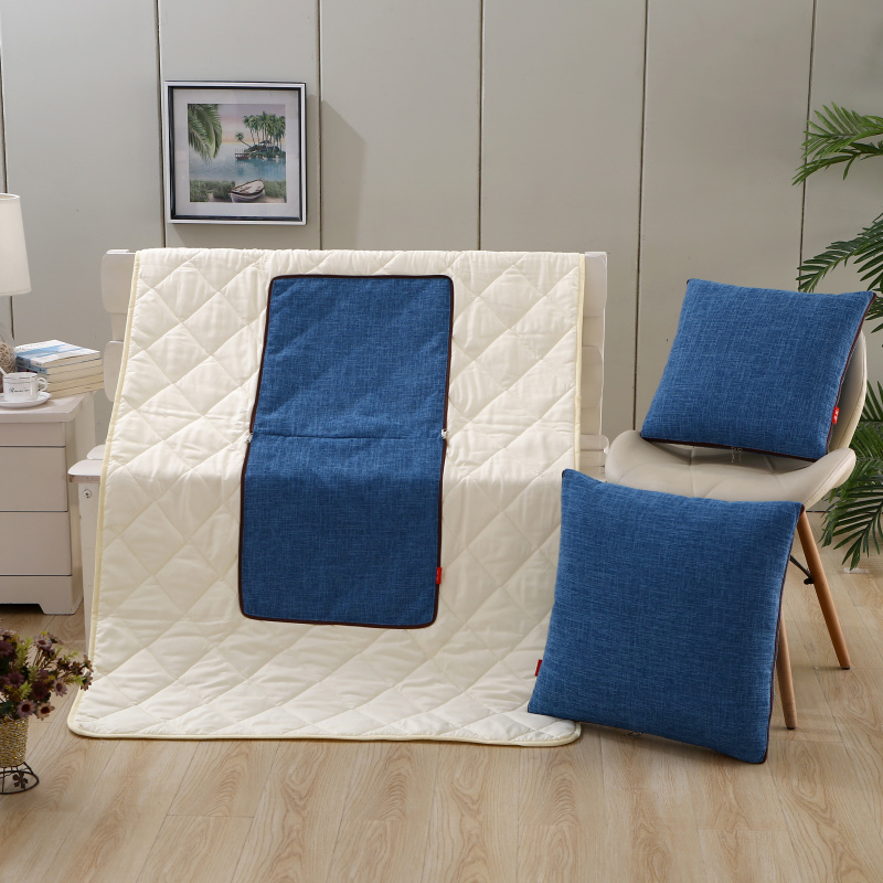 2-in-1 Multifunction Throw Pillow & Cotton Blanket/Quilt - Large Size ...