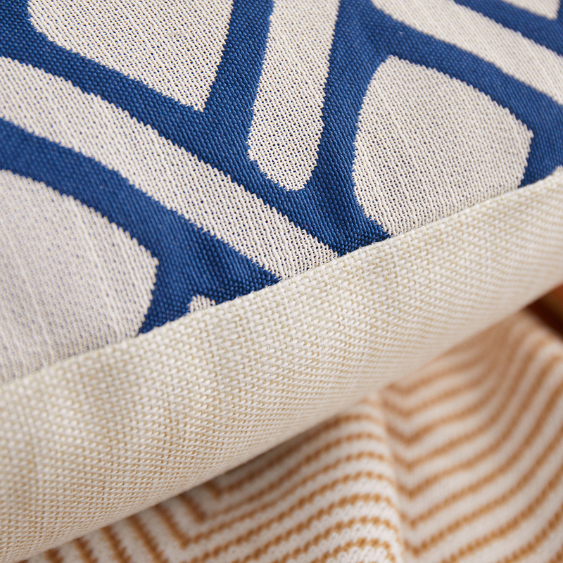 GEOMETRIC Jacquard Fabric Pillow Cushion with Inner Assorted (45x45cm)