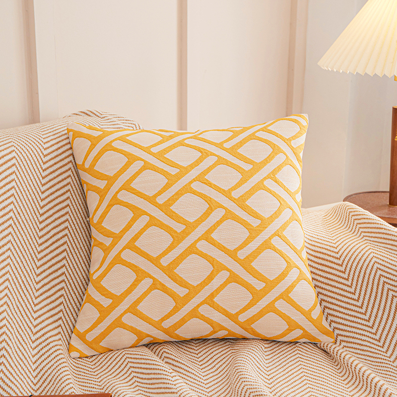 GEOMETRIC Jacquard Fabric Pillow Cushion with Inner Assorted (45x45cm)