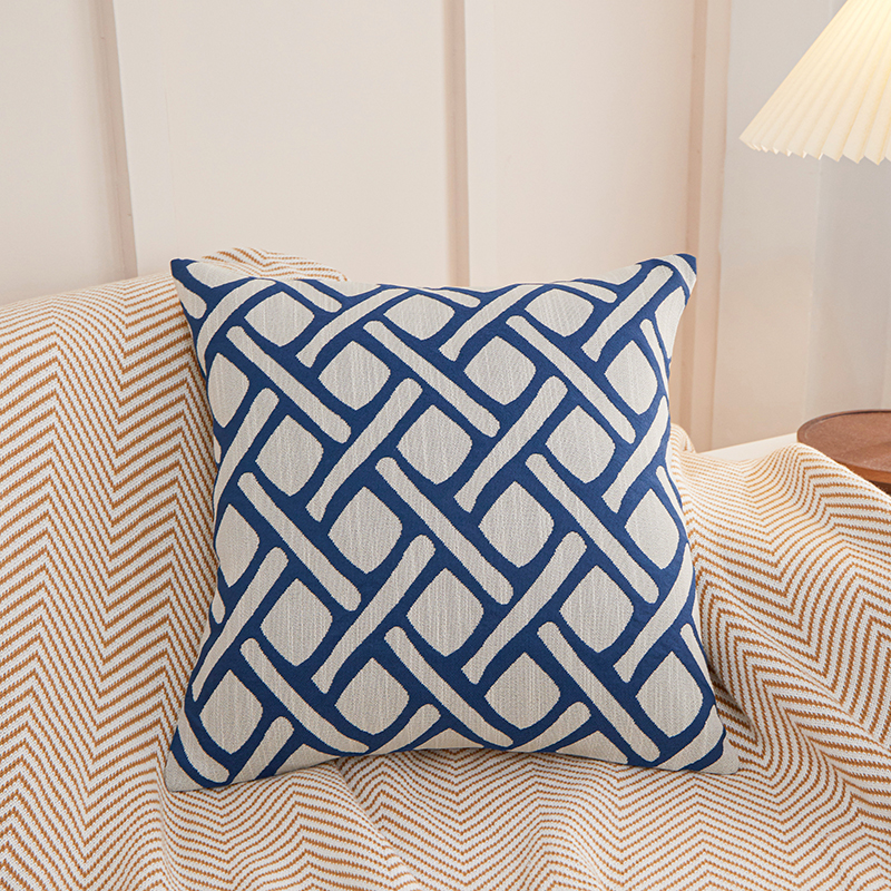 GEOMETRIC Jacquard Fabric Pillow Cushion with Inner Assorted (45x45cm)