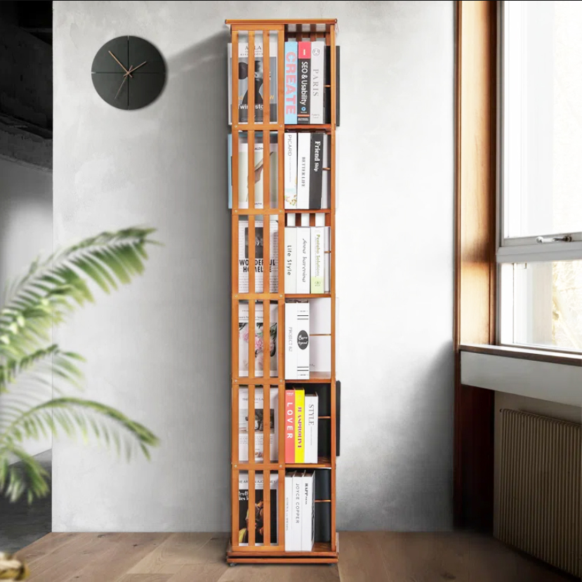MINIMALIST 6 Layers Rotation Bookshelf (Natural Colour)