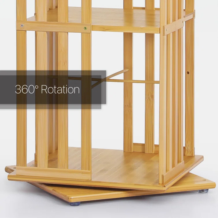 MINIMALIST 6 Layers Rotation Bookshelf (Natural Colour)