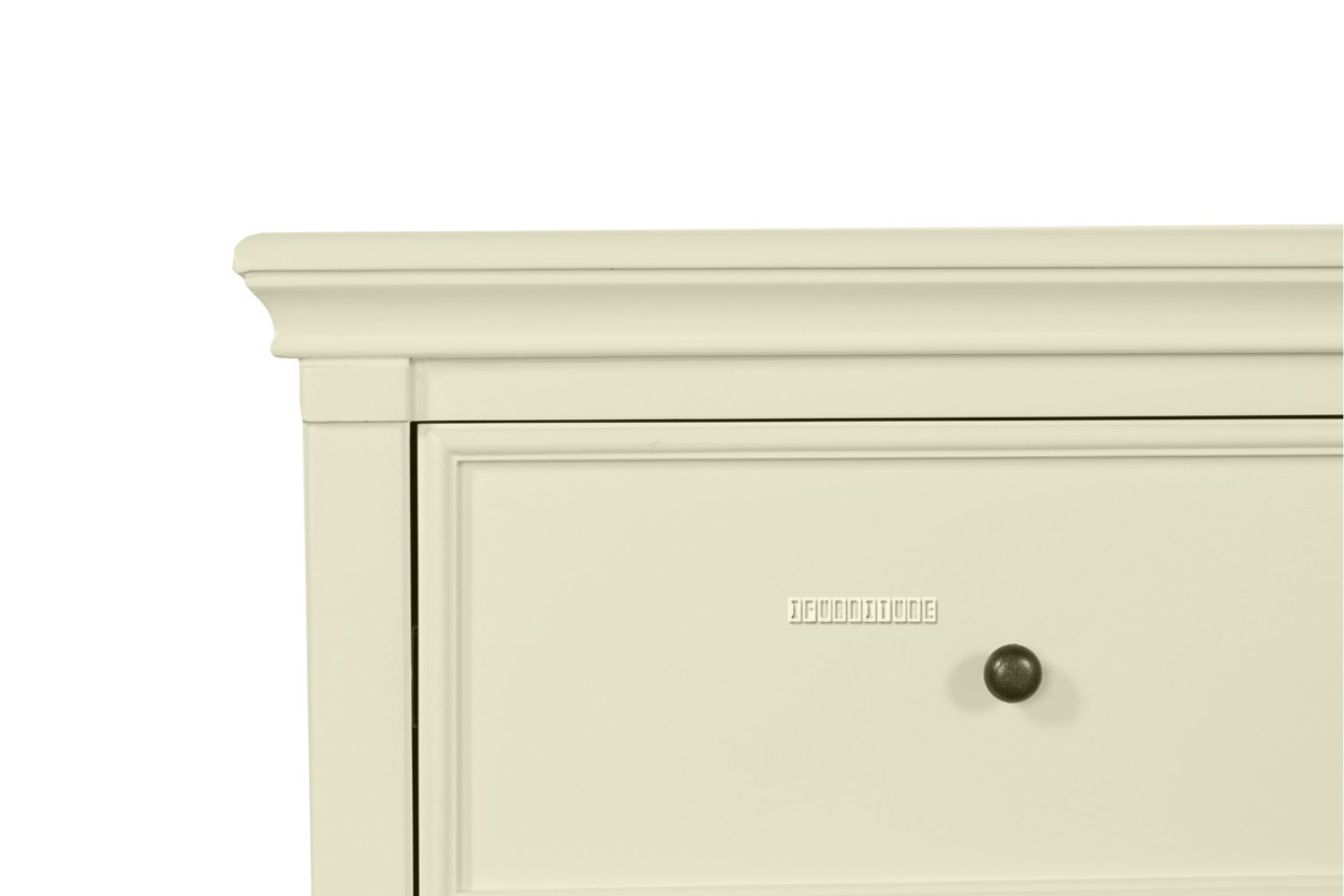 ELIZABETH 2-Drawer Bedside Table (Cream)
