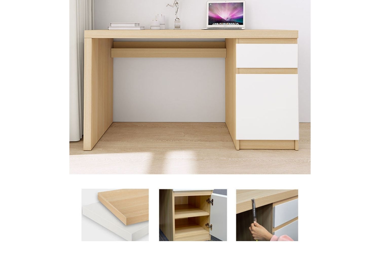 CELIA Desk with Drawer & Side Cabinet