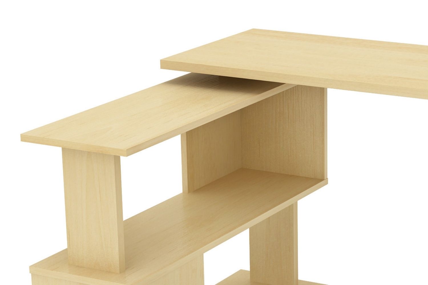 SAVANNAH Desk with Swivel Side Bookcase