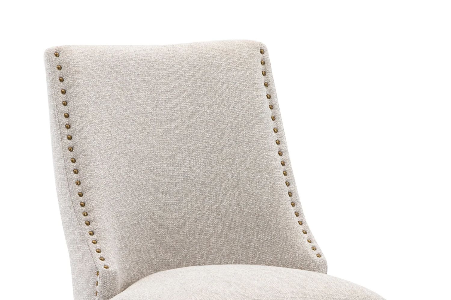 AMALA Light Beige Dining Chair (Walnut Legs)