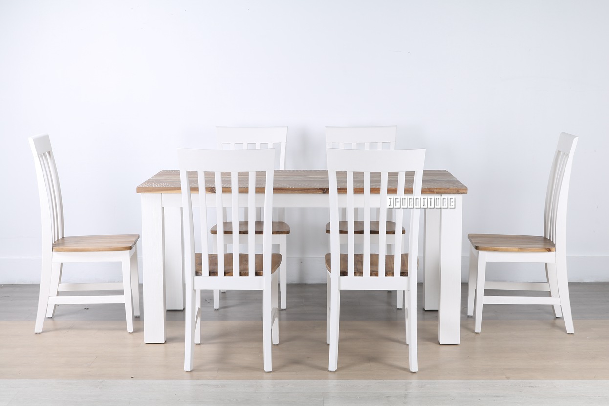 CHRISTMAS Acacia 160 /190/210 cm 7PCs Dining Set