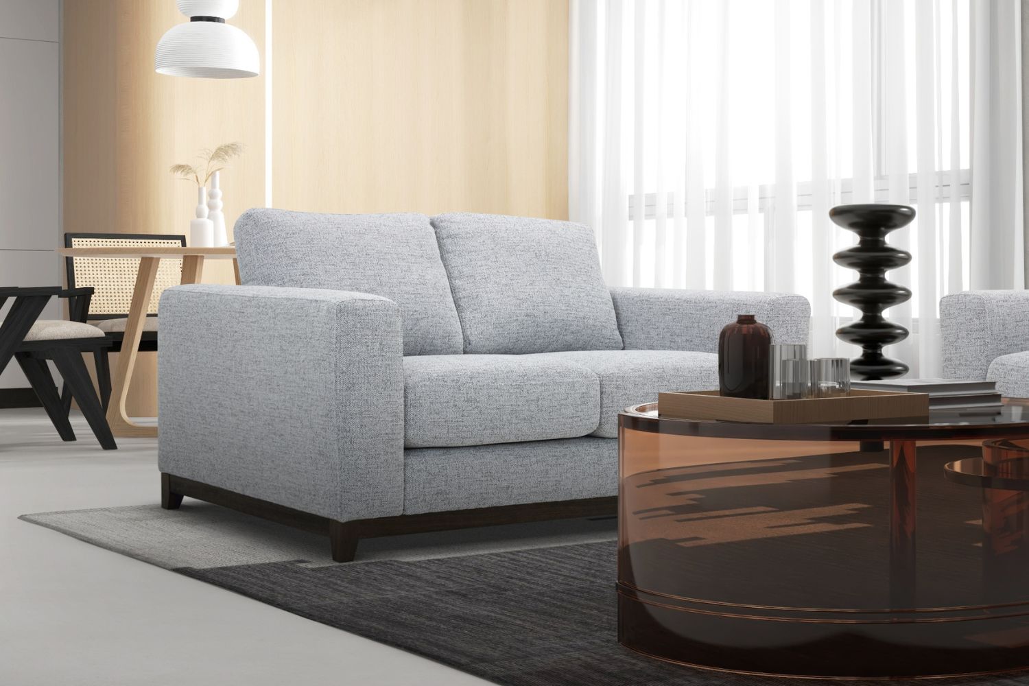 SIESTA 3/2 Seater Fabric Sofa Range (Sandstone)