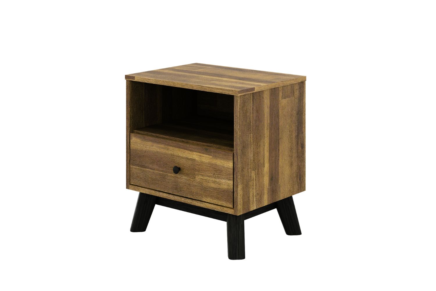 CALLA 1-Drawer Solid Acacia Wood Side Table