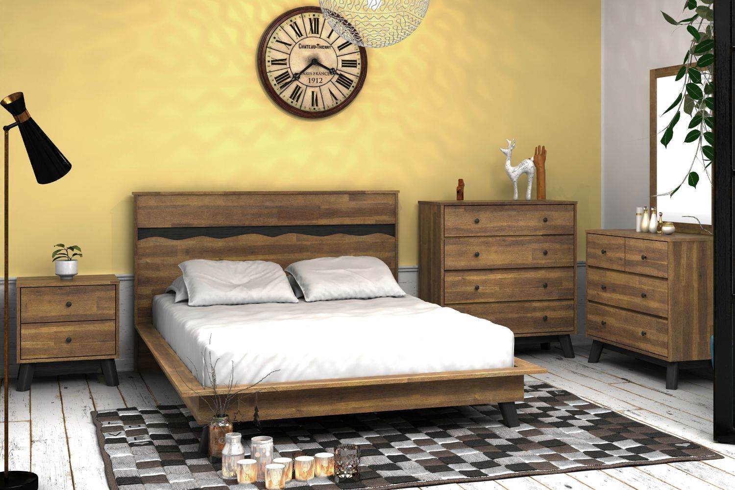 CALLA Bed Frame in Super King Size (Solid Acacia)