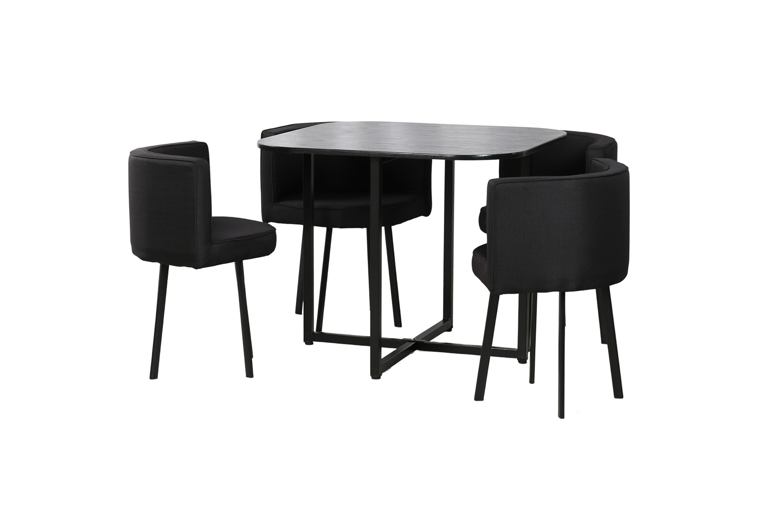 FREEMAN Space Saver 5PC Dining Set (Black)