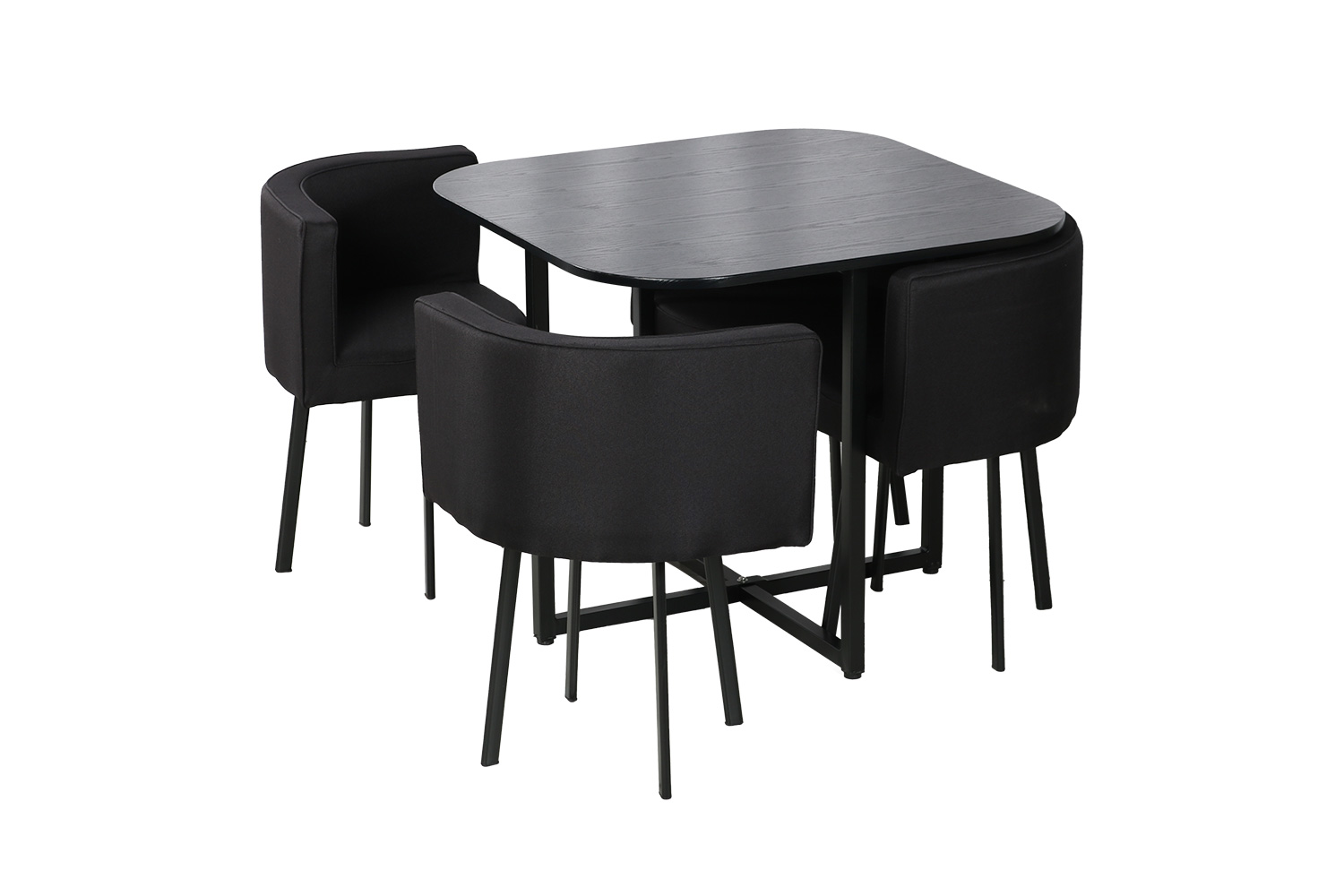 FREEMAN Space Saver 5PC Dining Set (Black)