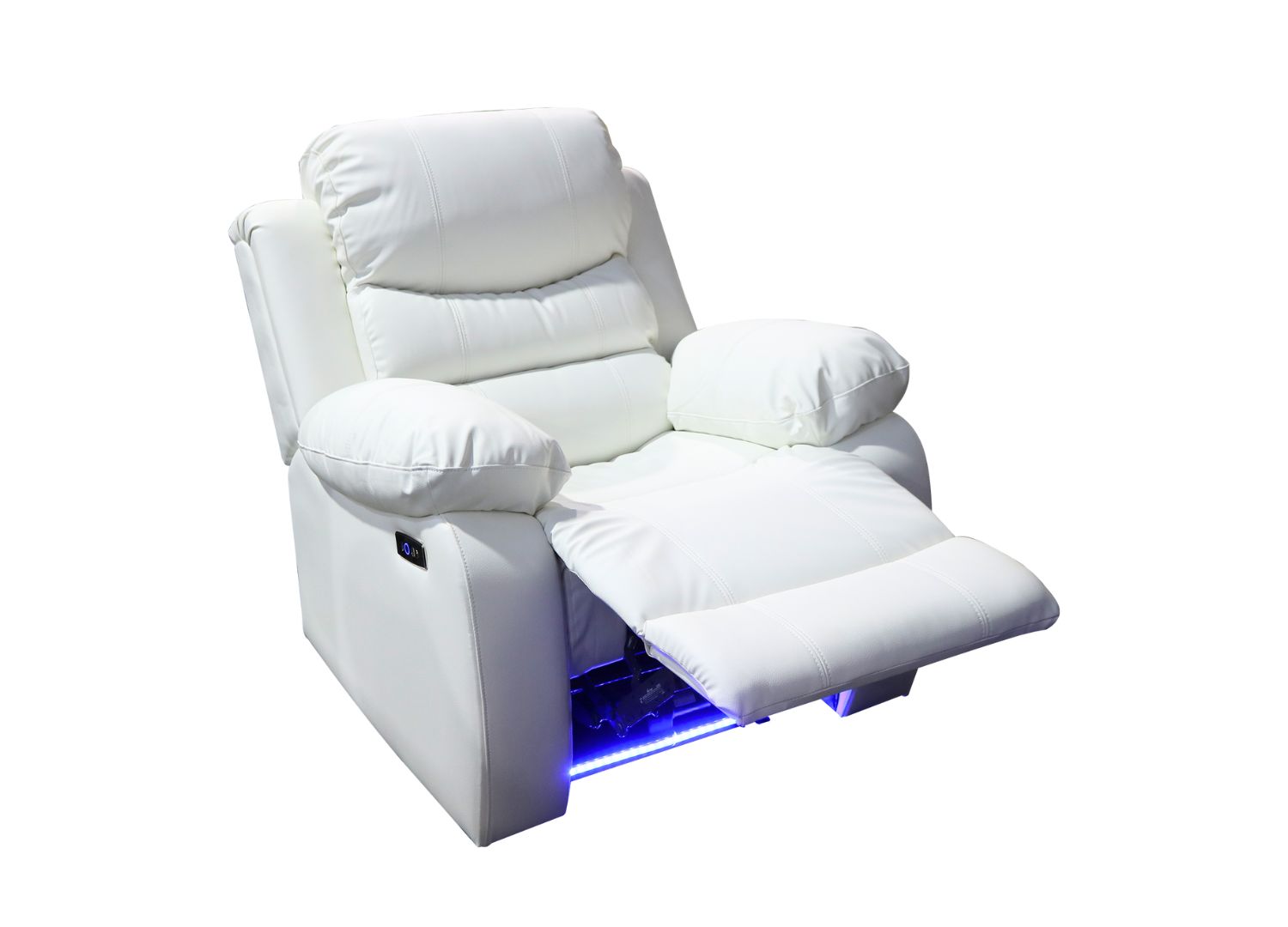 MODENA 3RR+2RRC+1R Reclining Sofa with LED & Speaker (White)