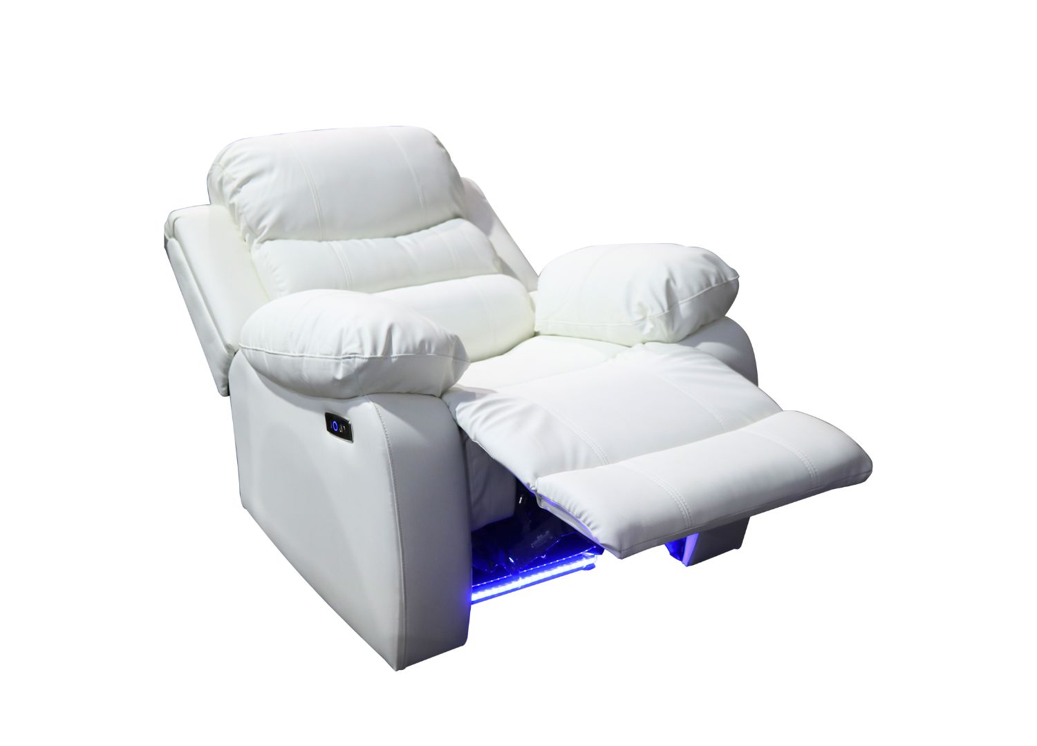 MODENA 3RR+2RRC+1R Reclining Sofa with LED & Speaker (White)
