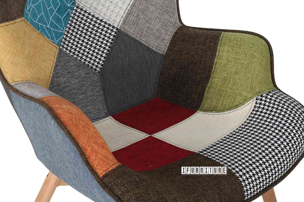 TARTAN Patchwork Dining Arm Chair & Ottoman