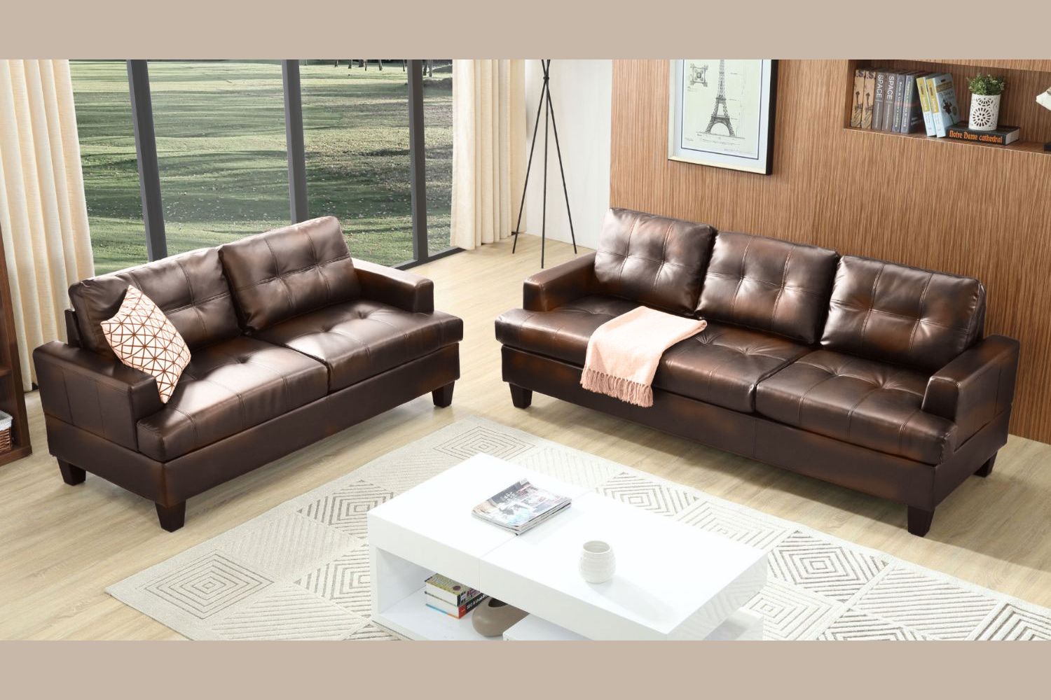 KNOLLWOOD 3+2 Sofa Set (Brown) - 2 Seater