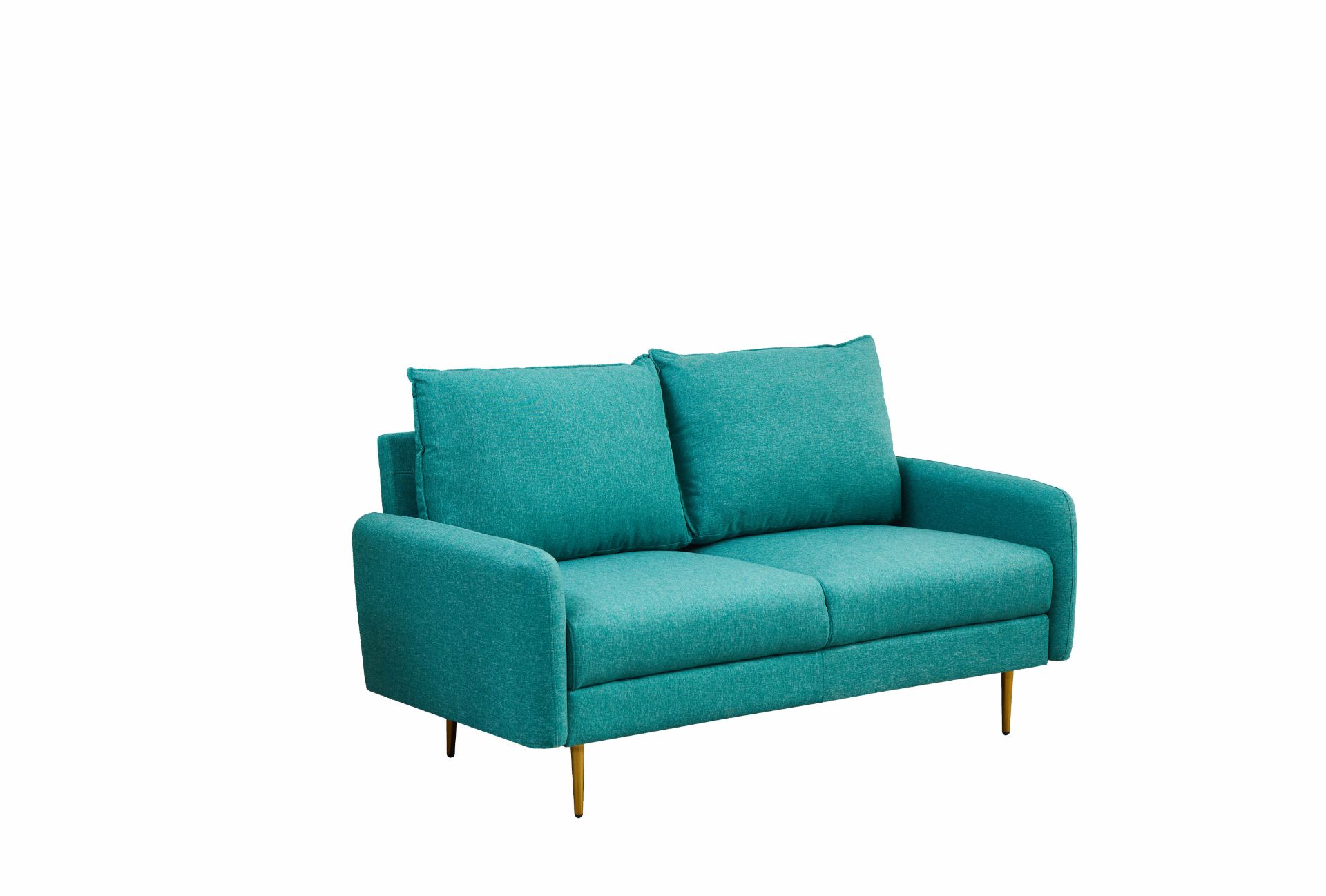 ZEN Fabric Sofa Range with Metal Legs (Green) - 2 Seater