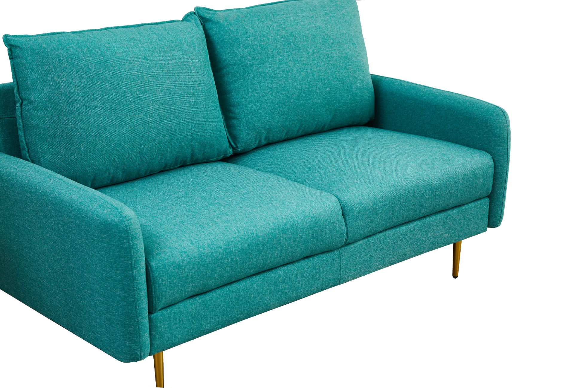 ZEN Fabric Sofa Range with Metal Legs (Green) - 2 Seater