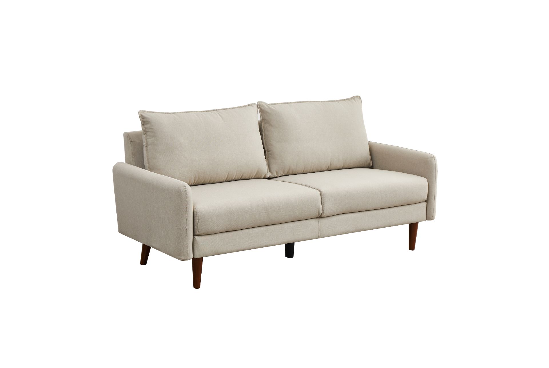 ZEN 3+2 Fabric Sofa Range with Solid Wood Legs (Beige)