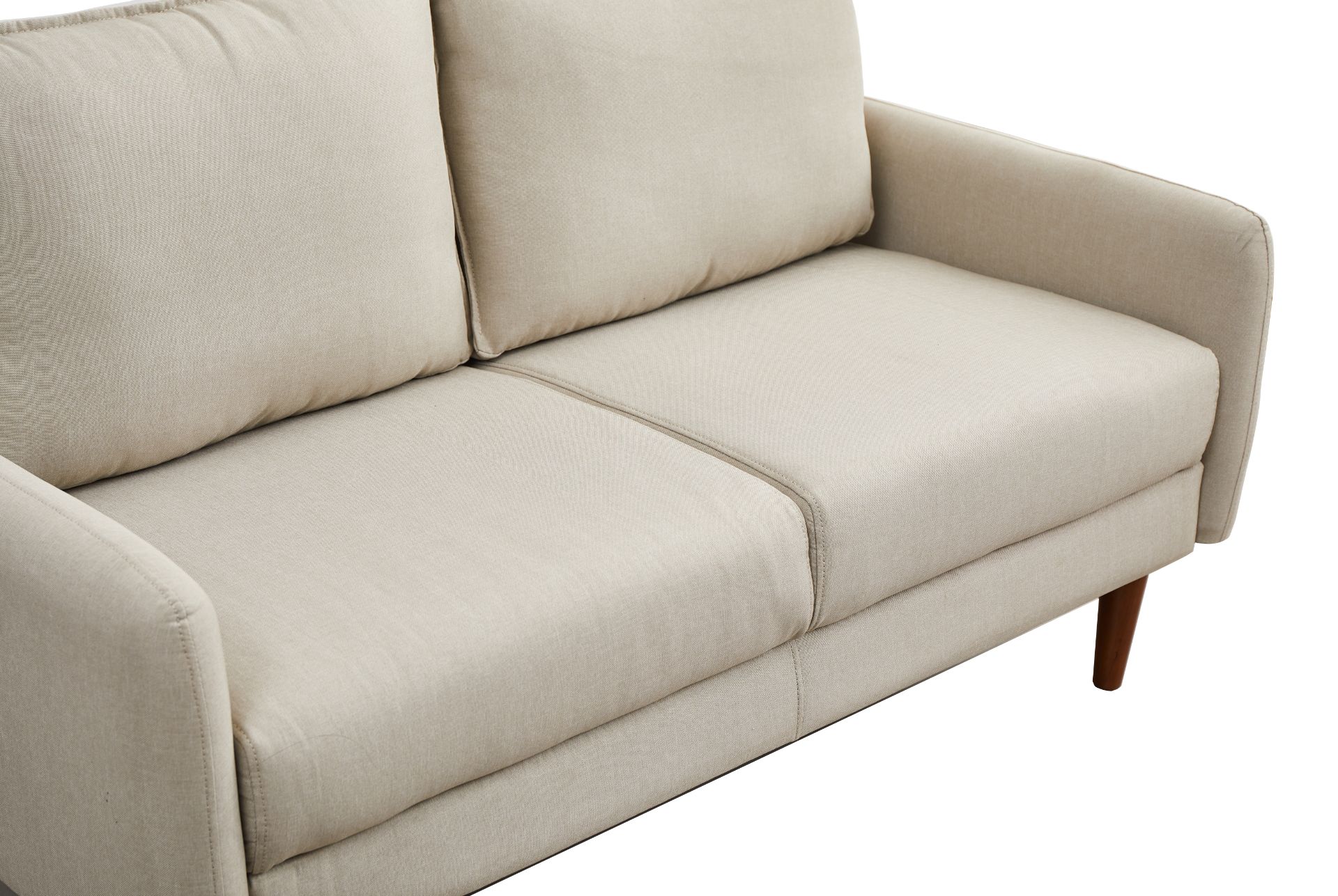 ZEN 3+2 Fabric Sofa Range with Solid Wood Legs (Beige)