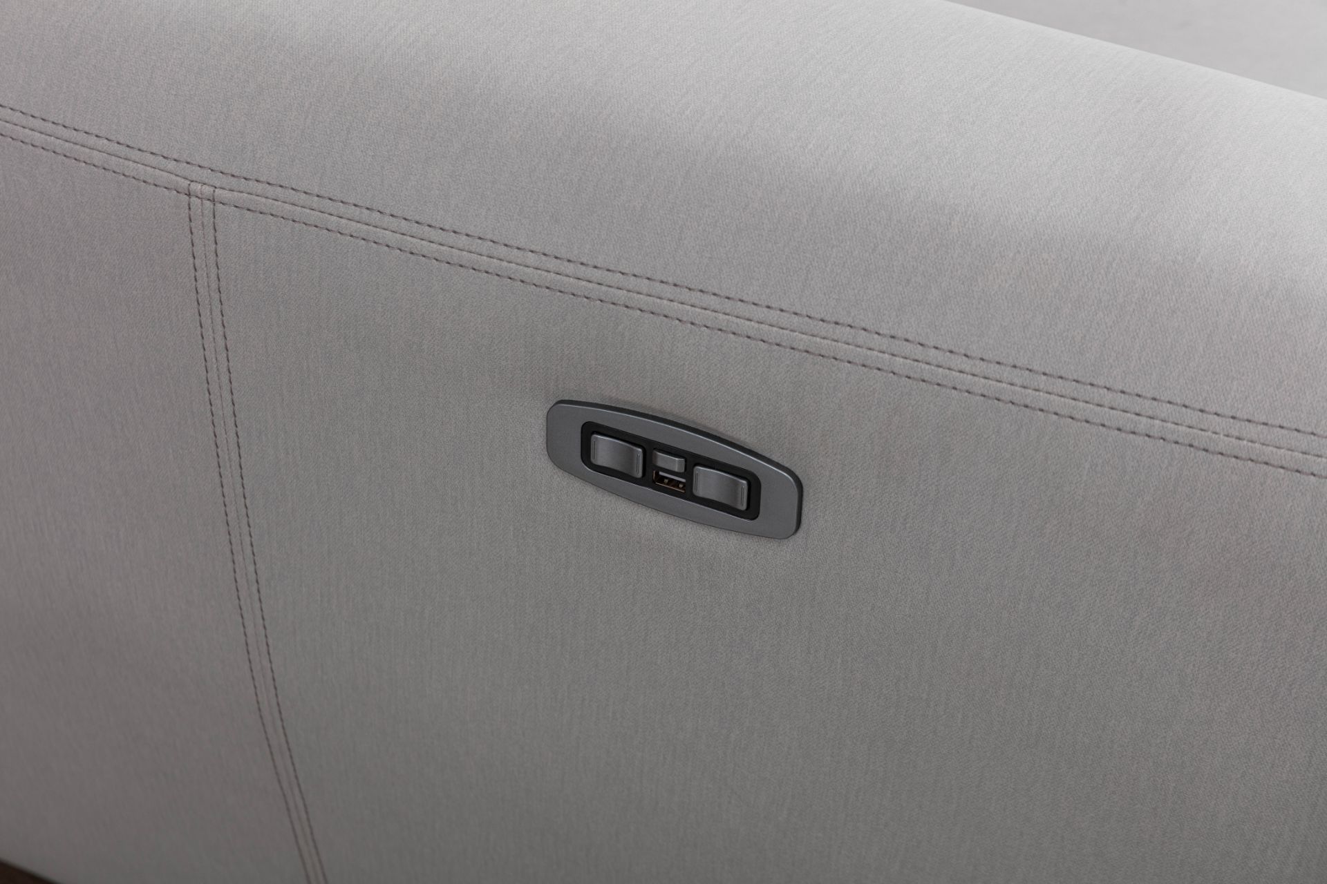 REBECCA Power Reclining Corner Sofa with USB Port (Beige)