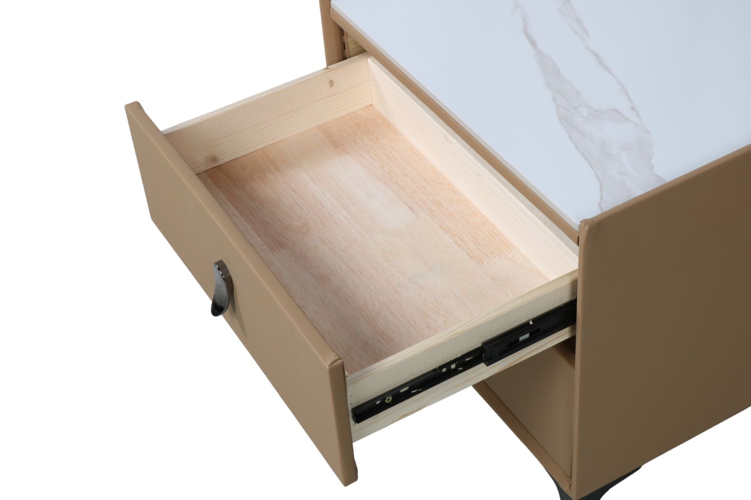 SHELL DREAM Sintered Stone 2-Drawer Bedside Table