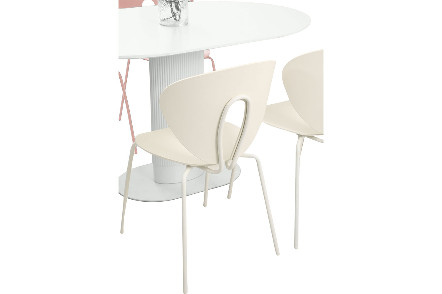SLEEKLINE 5PC Dining Set (White)