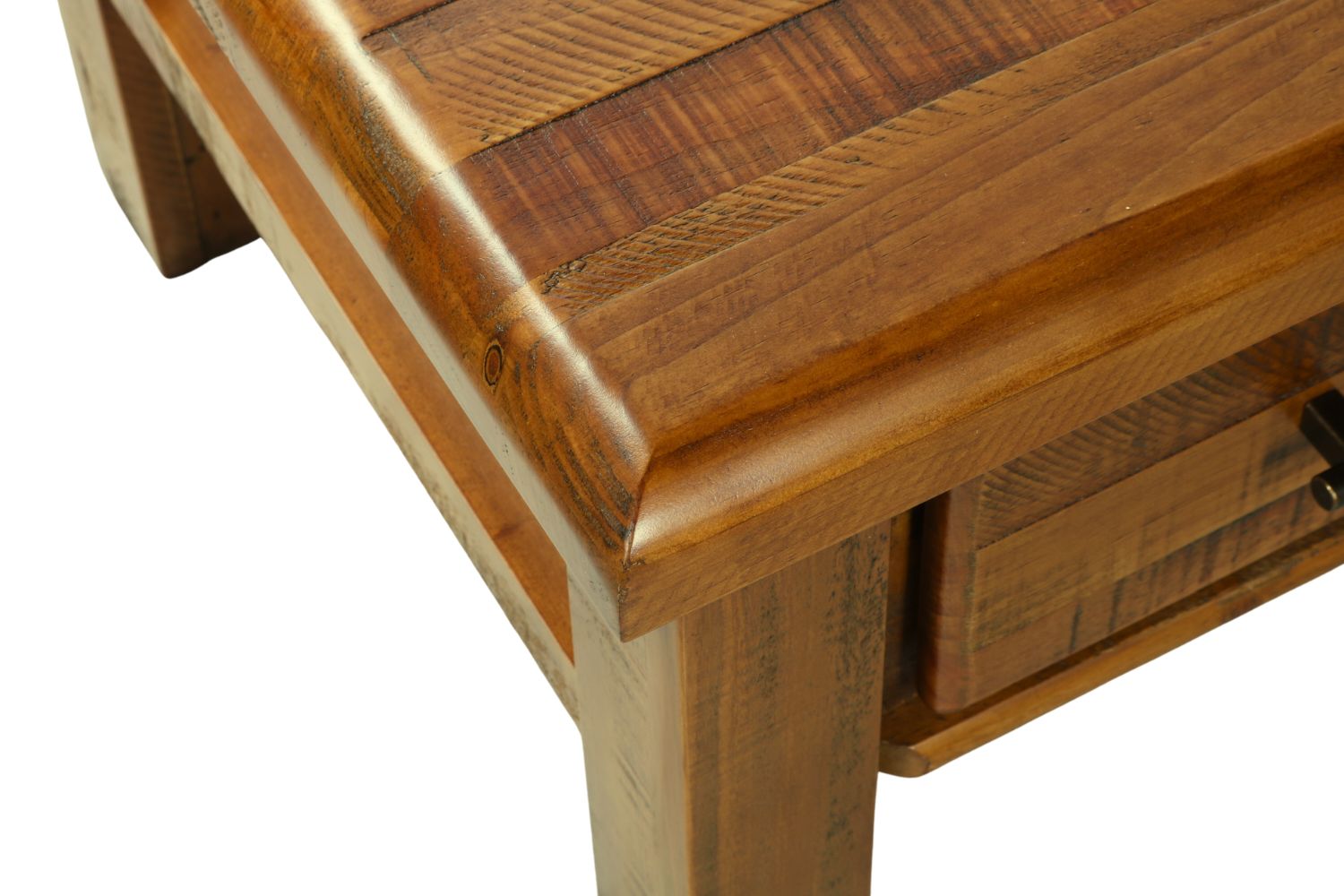 FLINDERS 1-Drawer Solid Pine Wood Lamp Table