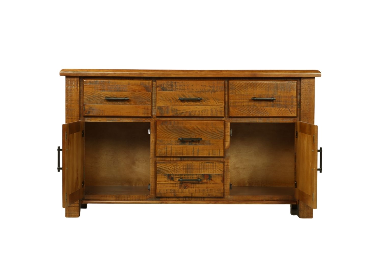 FLINDERS 2DR 5DRW Solid Pine Wood Sideboard/Buffet