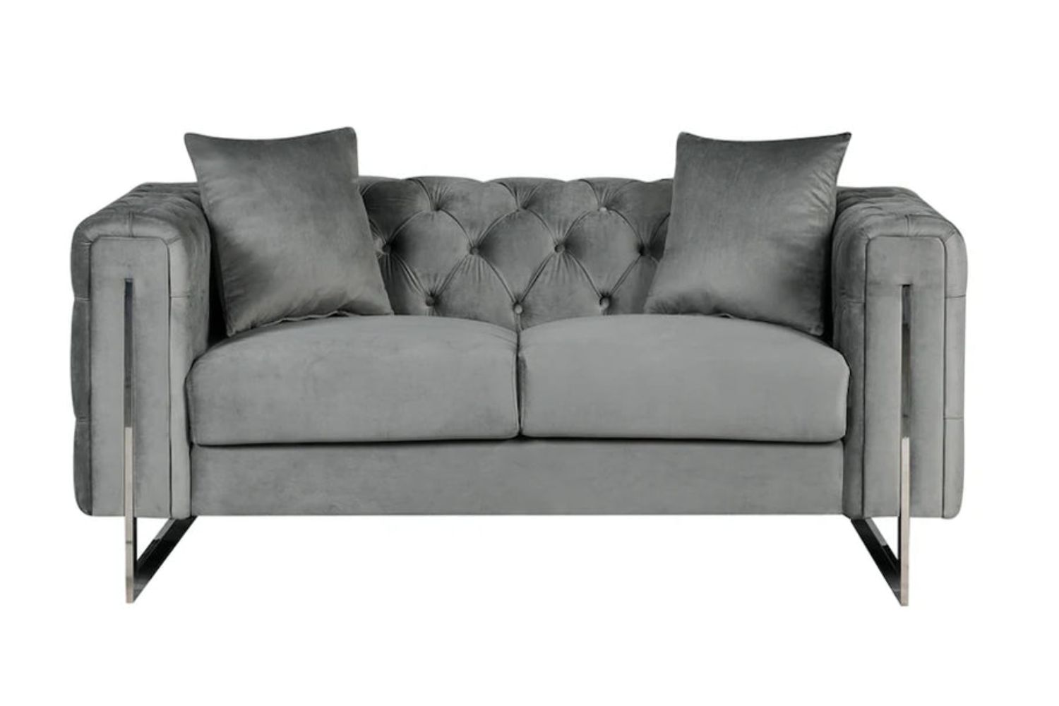 ASTRA Velvet Sofa Range (Grey) - 3+2+1 Sofa Set