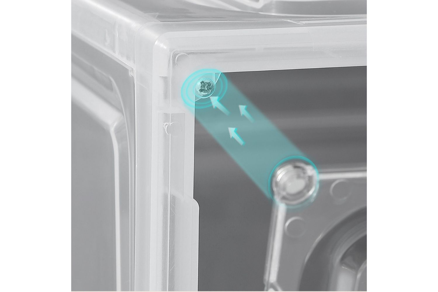 3 MONOLA Hard Shell Large Size Stackable Shoe Storage Box