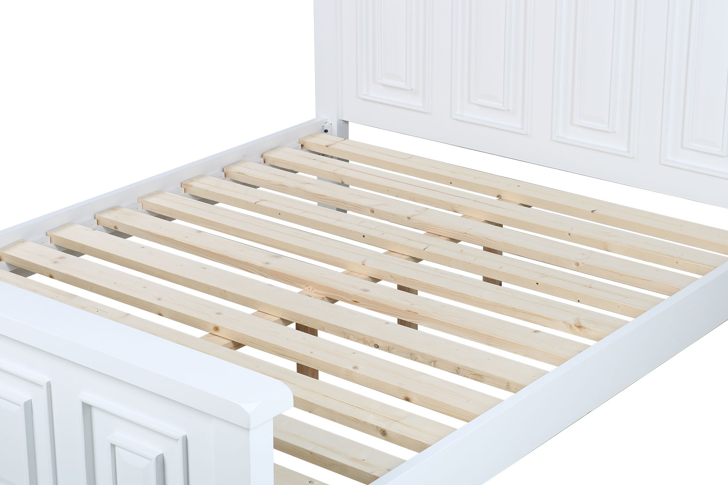 FRANCO Queen/Super King Size Solid NZ Pine Bed Frame (White)
