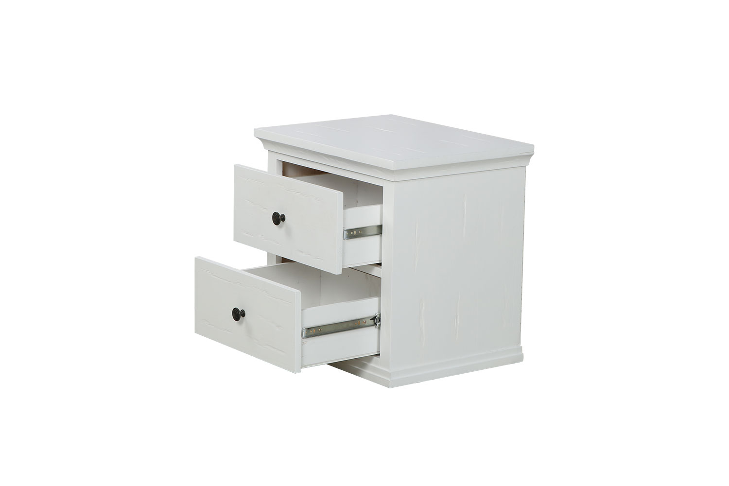 MADISON 2-Drawer Bedside Table (White)