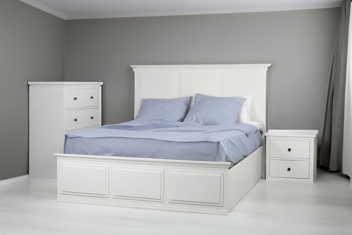 MADISON 4PC Bedroom Range in Queen/Super King Size (White)