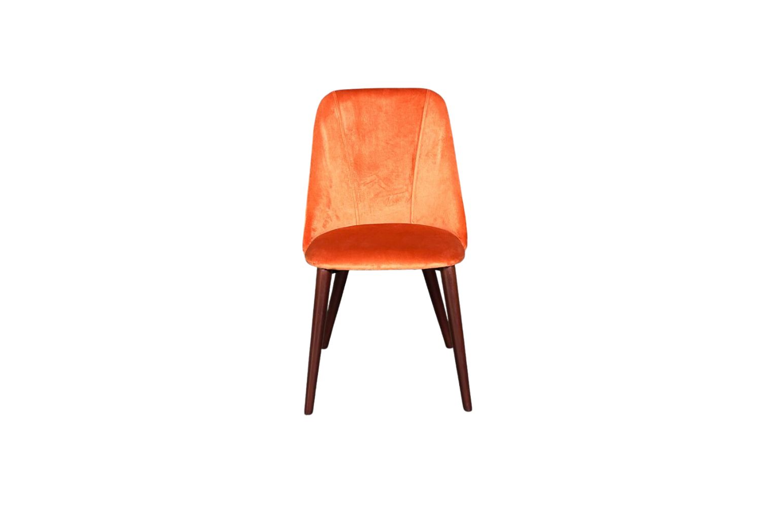 SOLACE Velvet Dining Chair (Orange)