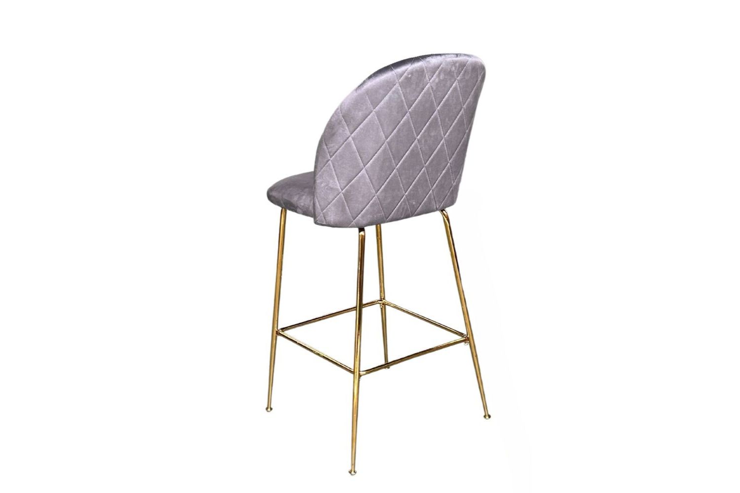 MILAN Velvet Barstool (Grey)