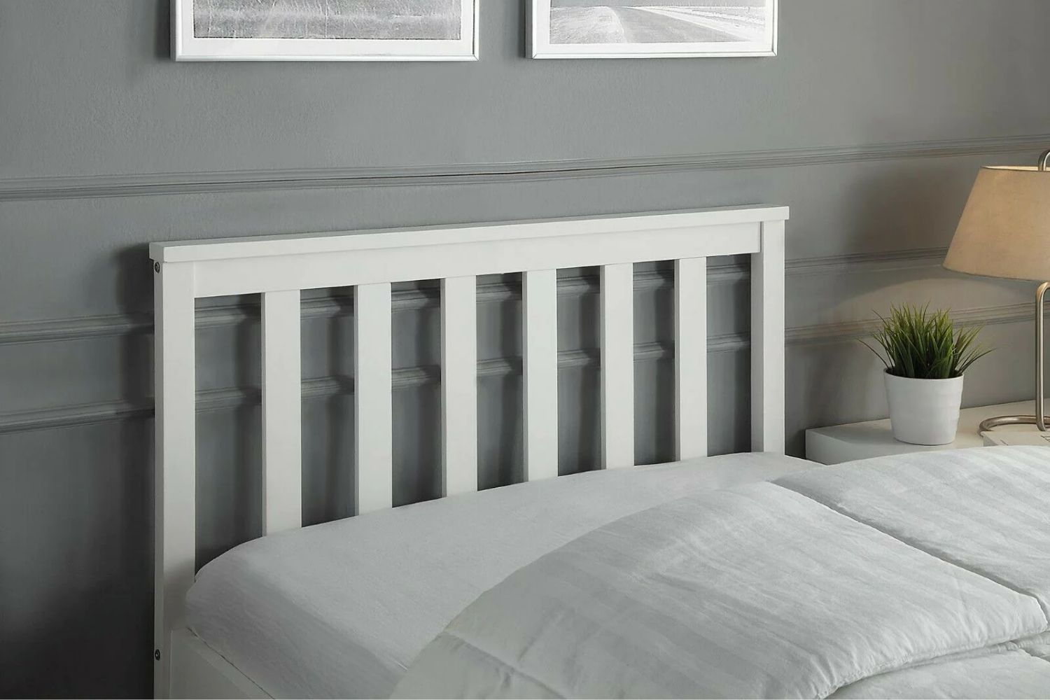 ANNA Pinewood Bed Frame in Single Size (White)