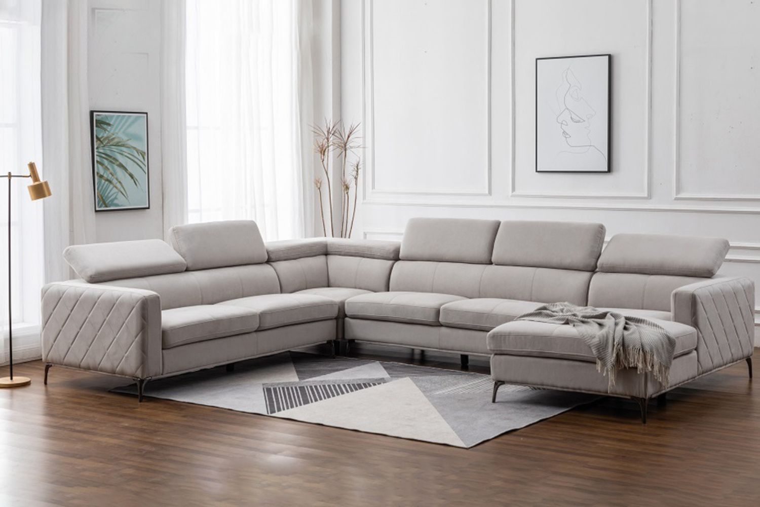 HOUSTON Memory Foam Modular Sectional Sofa