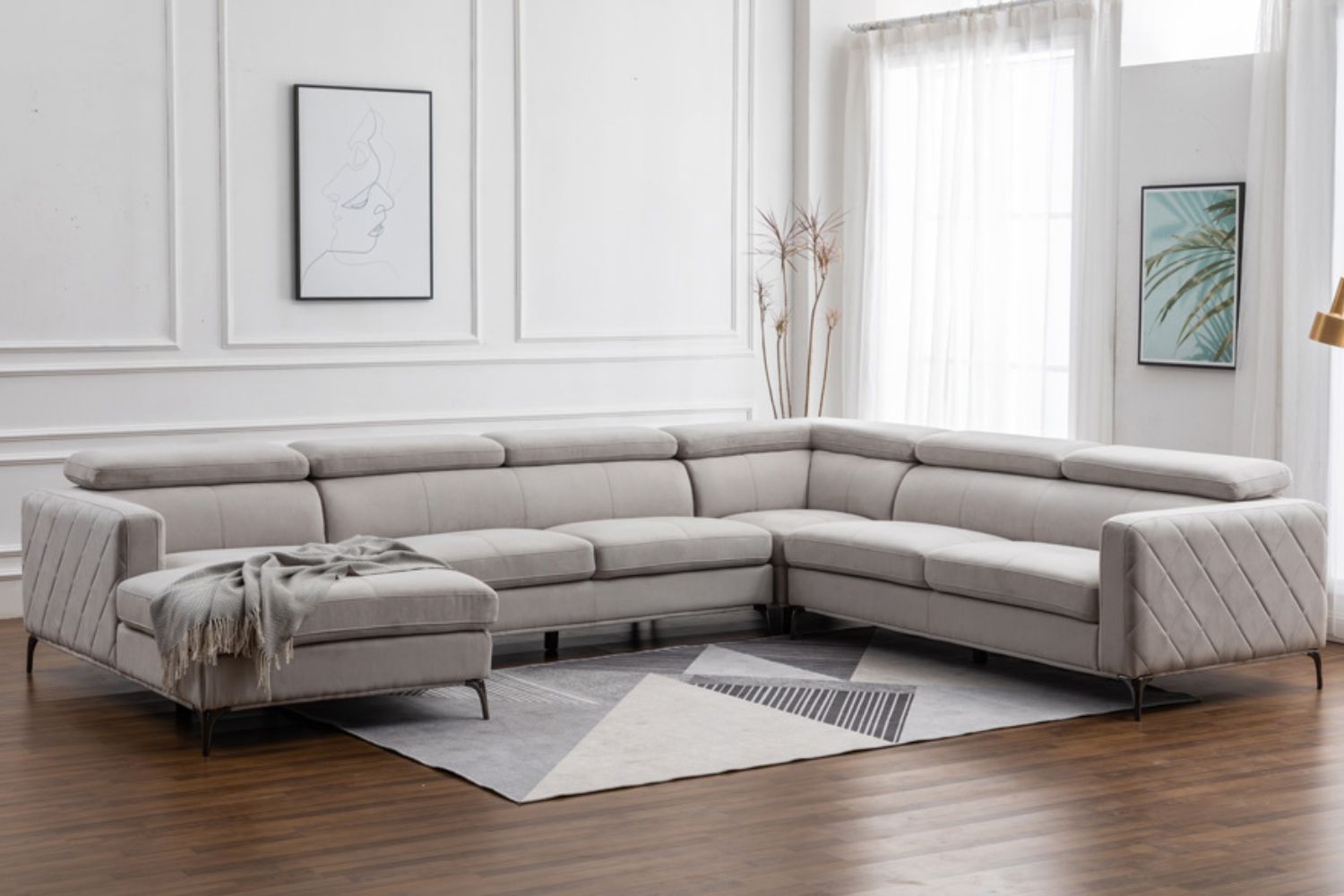 HOUSTON Memory Foam Modular Sectional Sofa