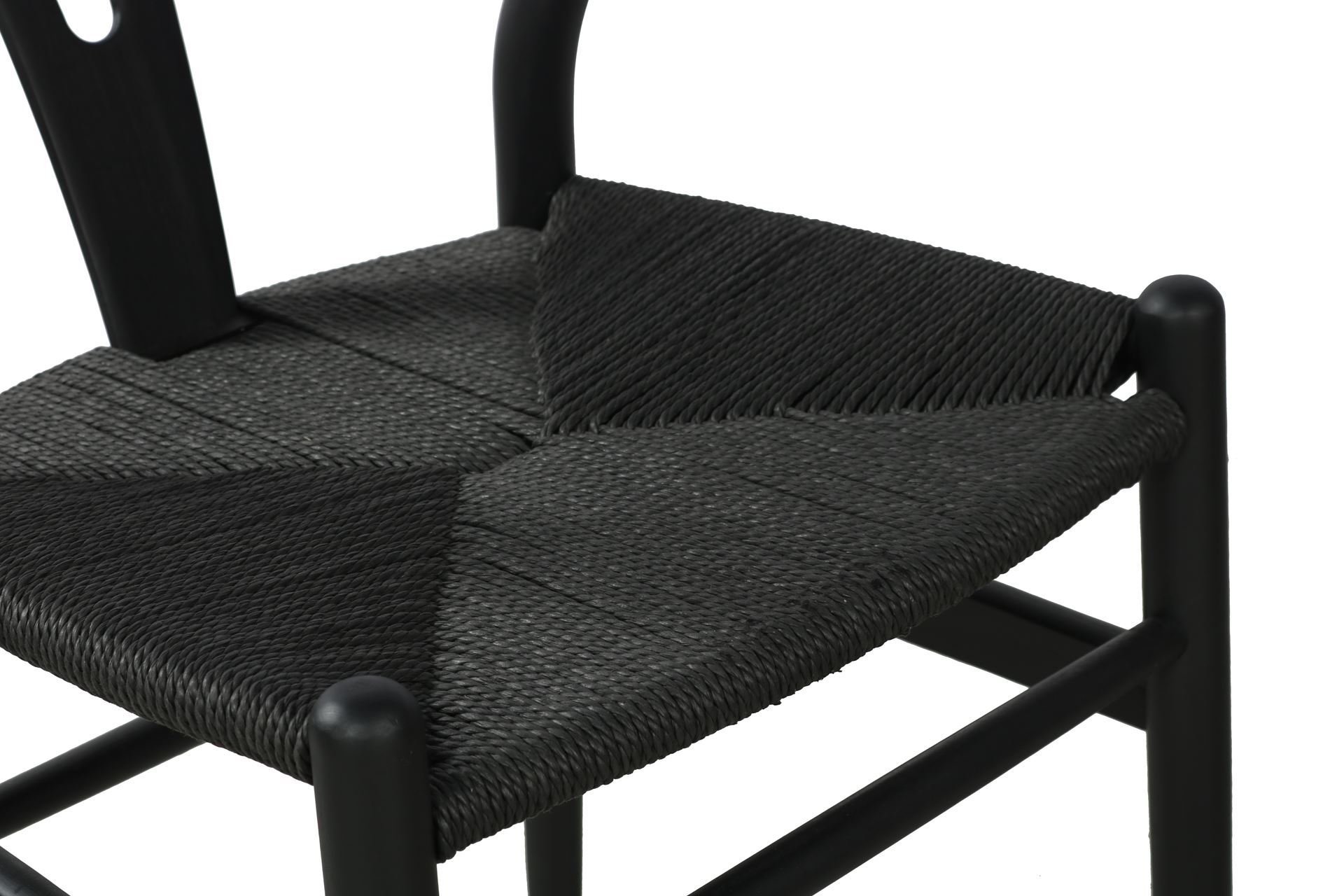 WISHBONE Solid Wood Y Replica Chair (Black) - 53x50x79