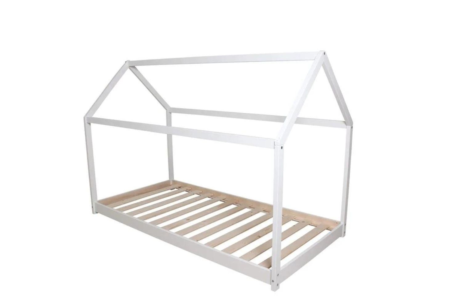 STAR HOUSE Pinewood Bed frame in Single Size (White)