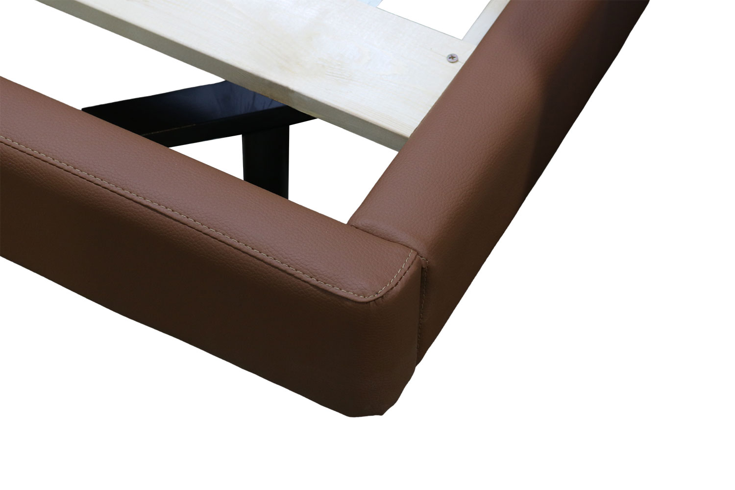 CUBA Genuine Leather Bed Frame in Queen/King Size (Brown)
