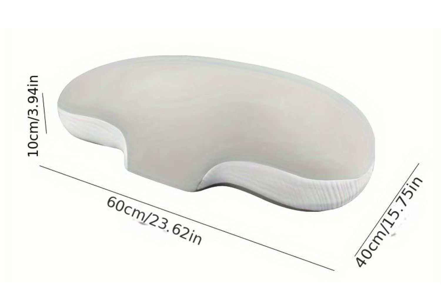 MEMORY FOAM Cervical Support Pillow (White and Grey)