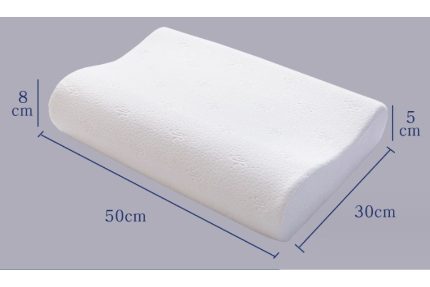 MEMORY FOAM Wavy Pillow in 2 Sizes (White)