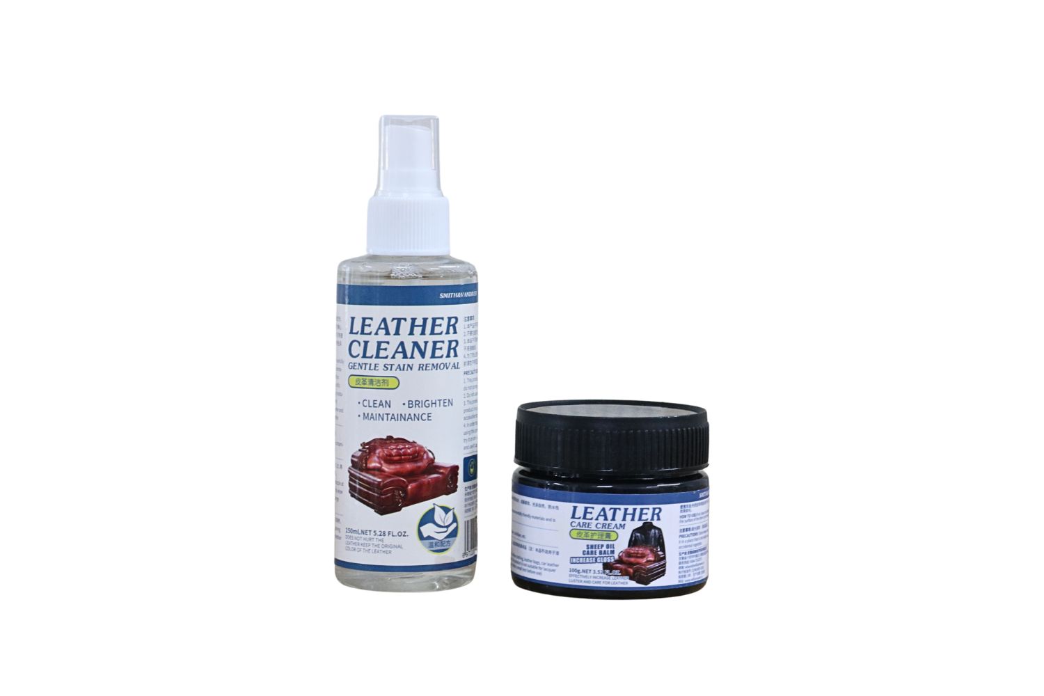LEATHER Cleaner Spray and Leather Care Cream