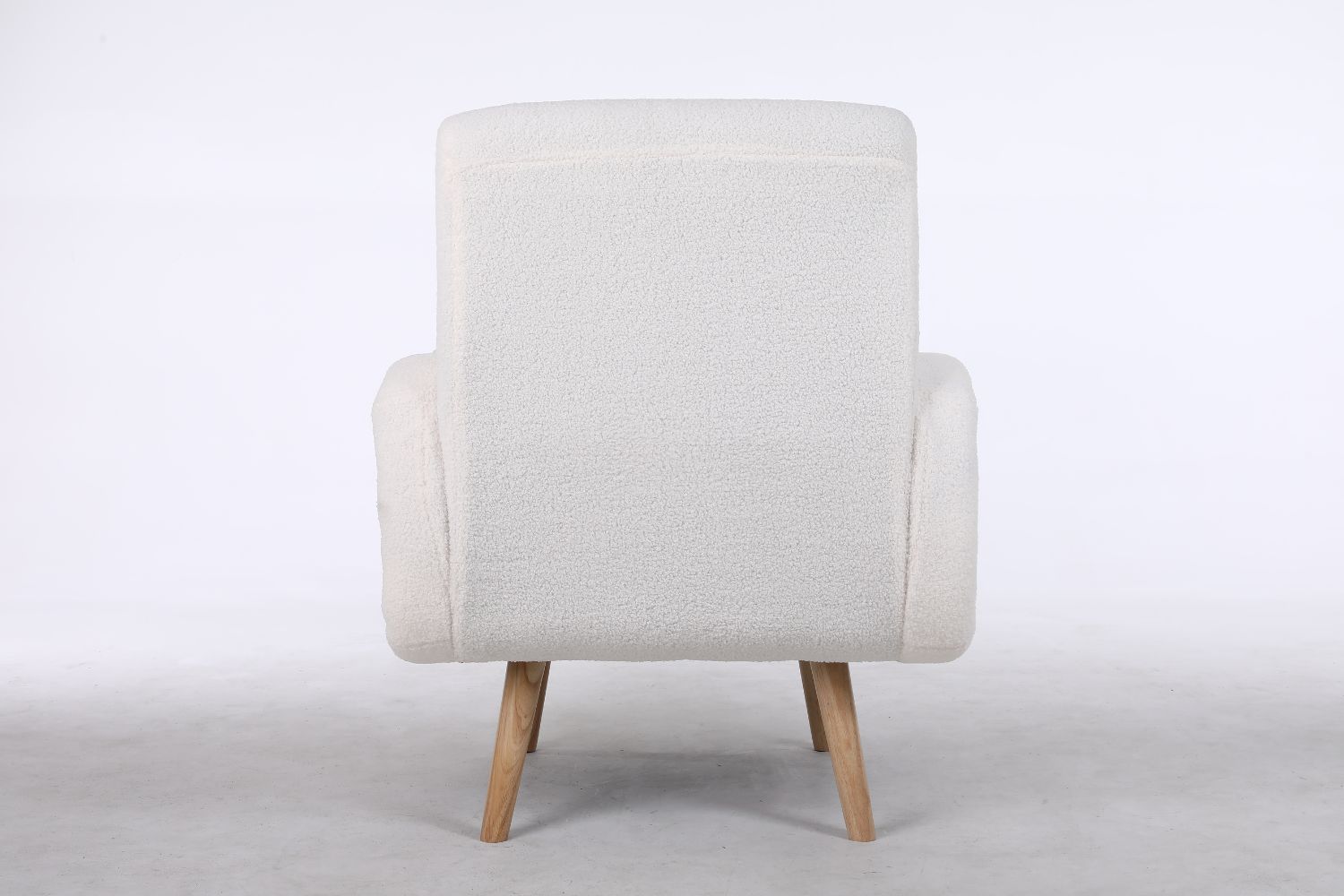CLOUDTOP Teddy Fabric Lounge Chair (White)