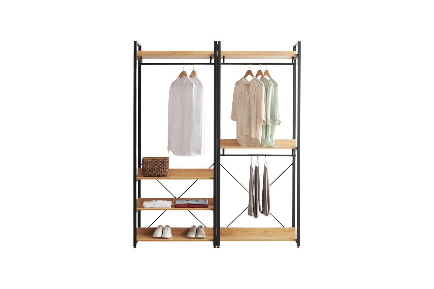 GARMON 200x80cm Open Wardrobe/Wall System Shelvings