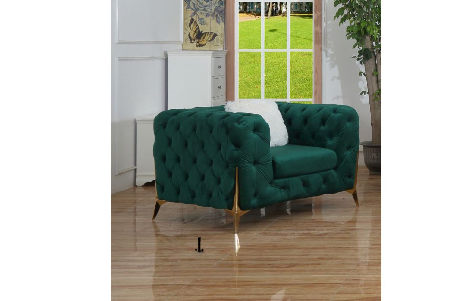 (FLOOR MODEL CLEARANCE) MANCHESTER Sofa (Green) - 1 Seat