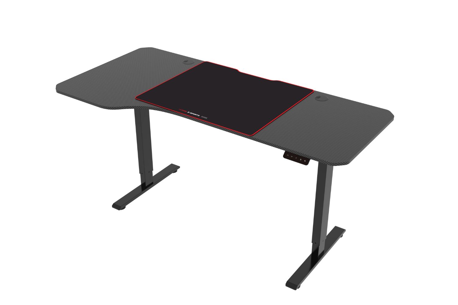 MATRIX 160 L-Shape Height Adjustable Desk with Jumbo Mouse Pad (Black)